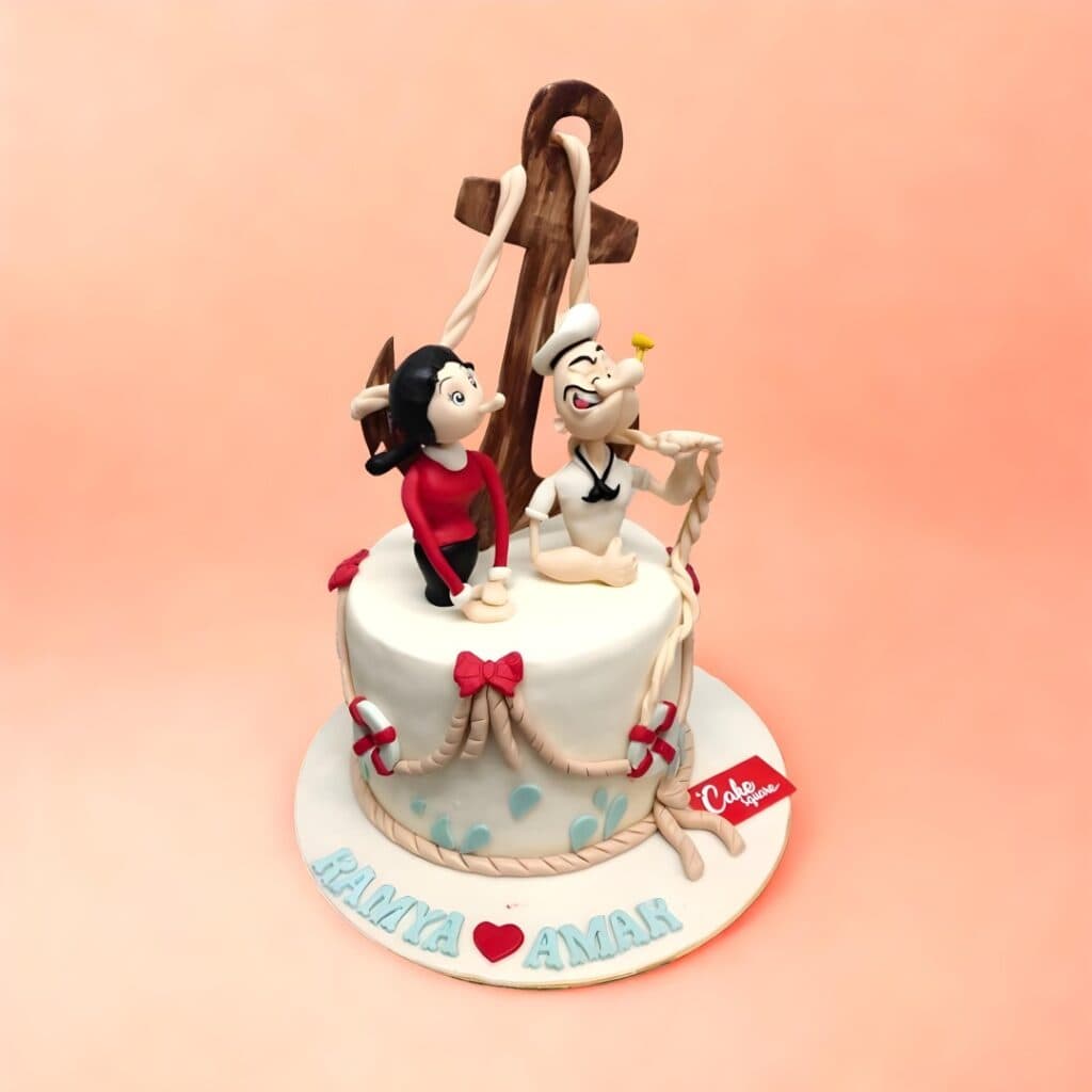 Perfect Popeye cartoon theme kids cake Chennai